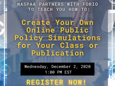 Create Your Own Online Simulations for Your Class or Publication | NASPAA